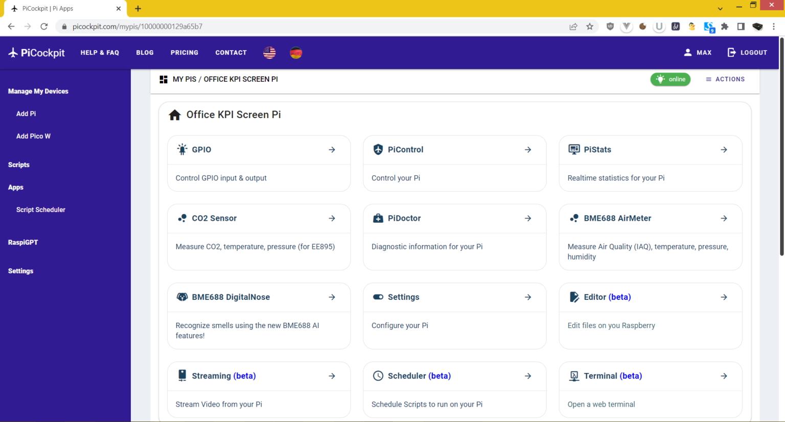 PiCockpit: Innovative Web Solution for Managing Multiple Raspberry Pis - pi3g.com